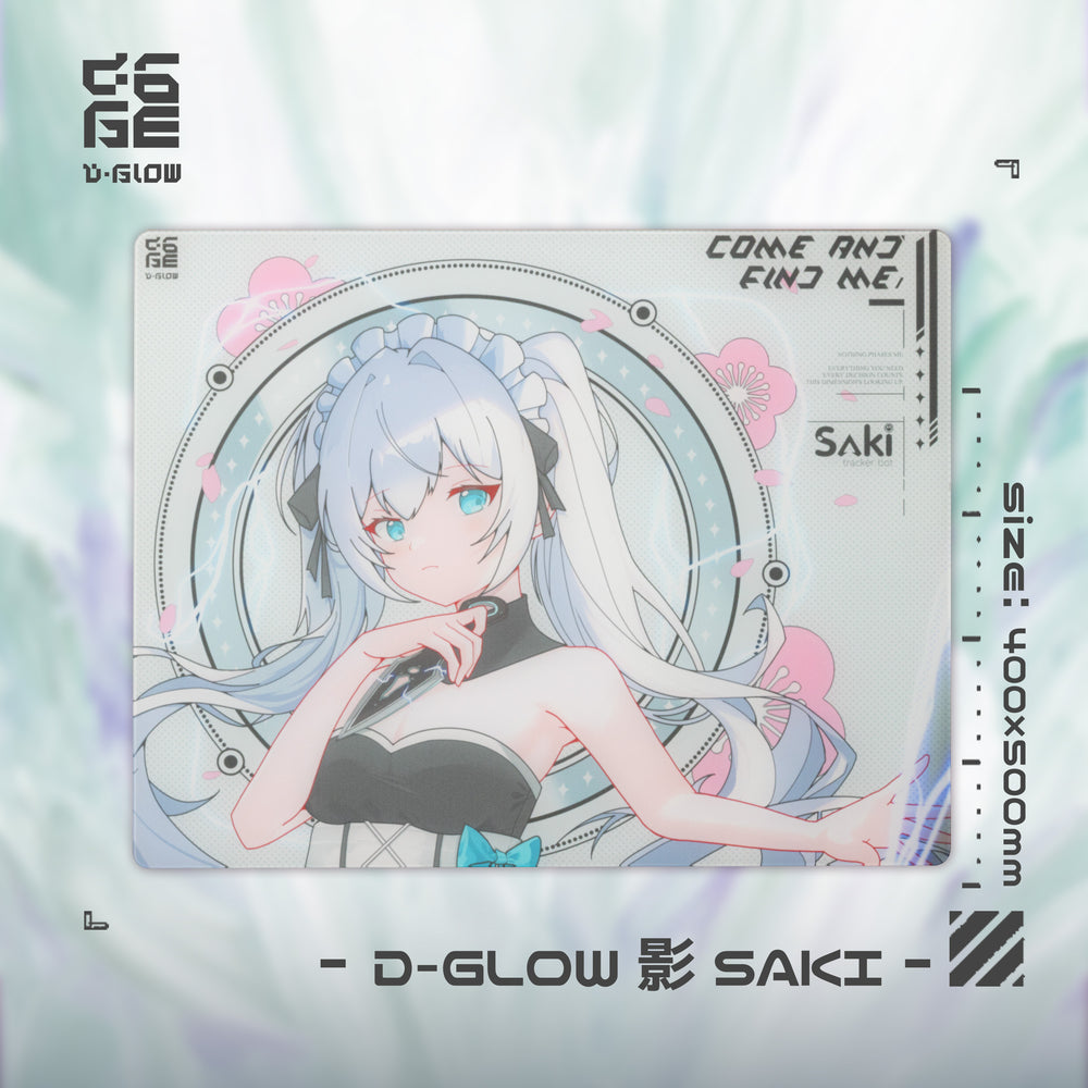 D-GLOW 影 Saki【ガラス製マウスパッド】
